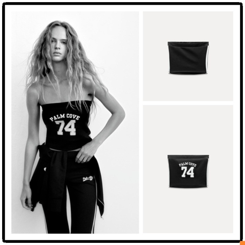 American Style Preppy Style Hot Girl Slim-fit Strapless Short Tube Top ...