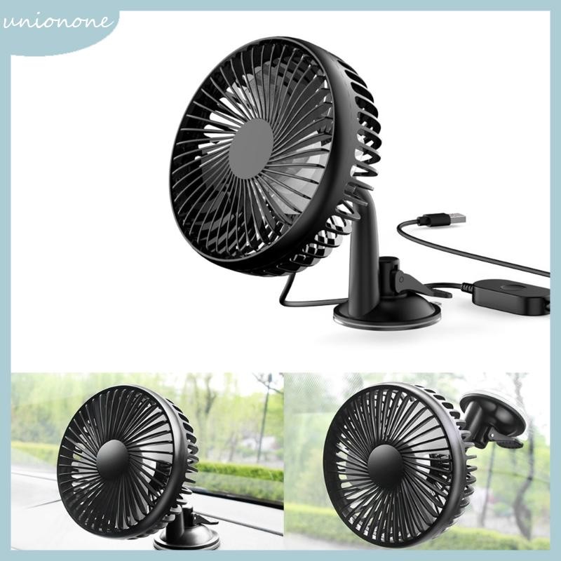 ONE USB Car Fan Windshield Desk Fan 360 Rotating 3 Wind Speed ...