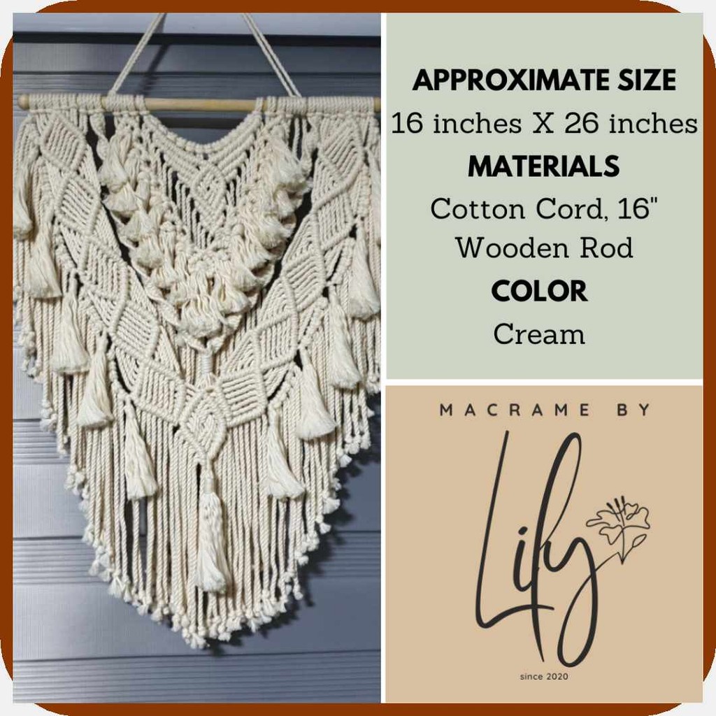 Macrame,mB'Wall+wT'Hanging{eV'Decor,`kv&Cotton`gW&Macrame`jn&Cord`Nq ...