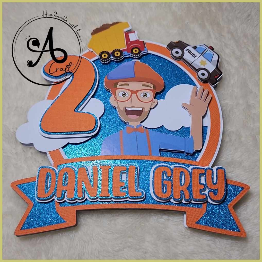 Personalized$U*Cake:Y.Topper=J(||h)Blippi}J)Theme}K)Cake}t)Topper}s ...