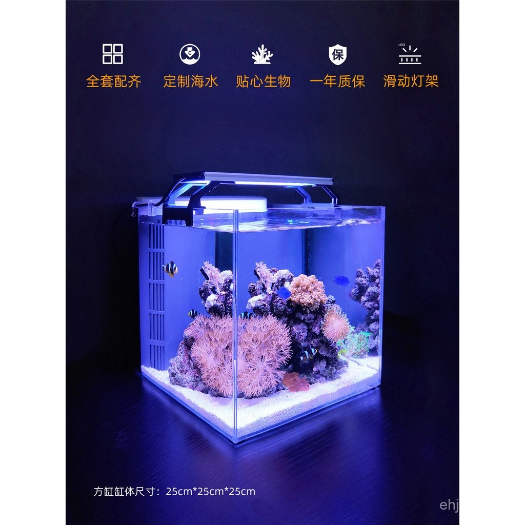 Clownfish Tank Smart Saltwater Tank Full Set Landscaping Small Living ...