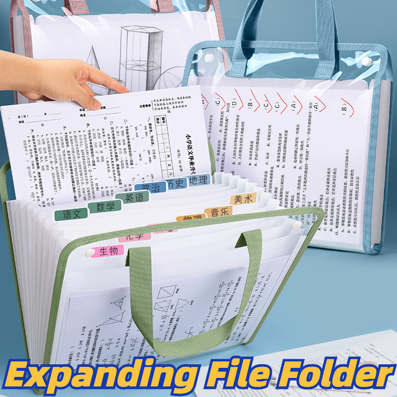 13 Layers Portable Expanding File Folder A4 Document Organizer ...
