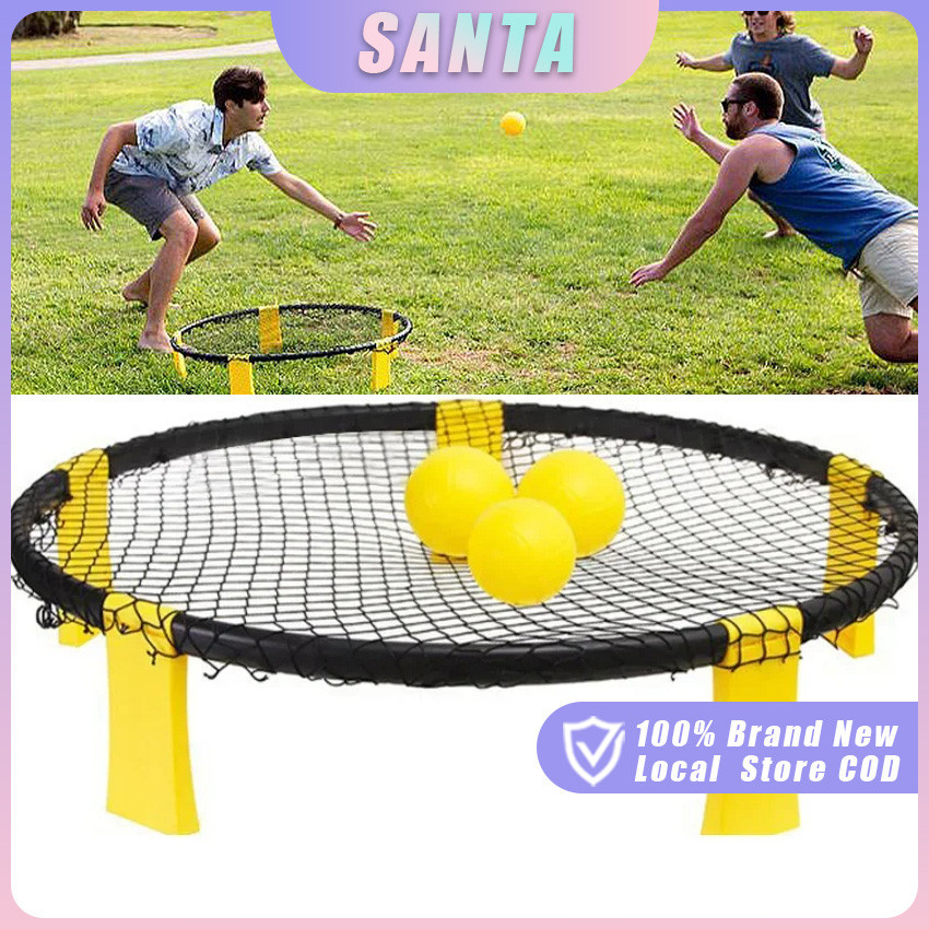 Beach Volleyball Spike Ball Game Set Outdoor Team Sports Lawn Fitness ...