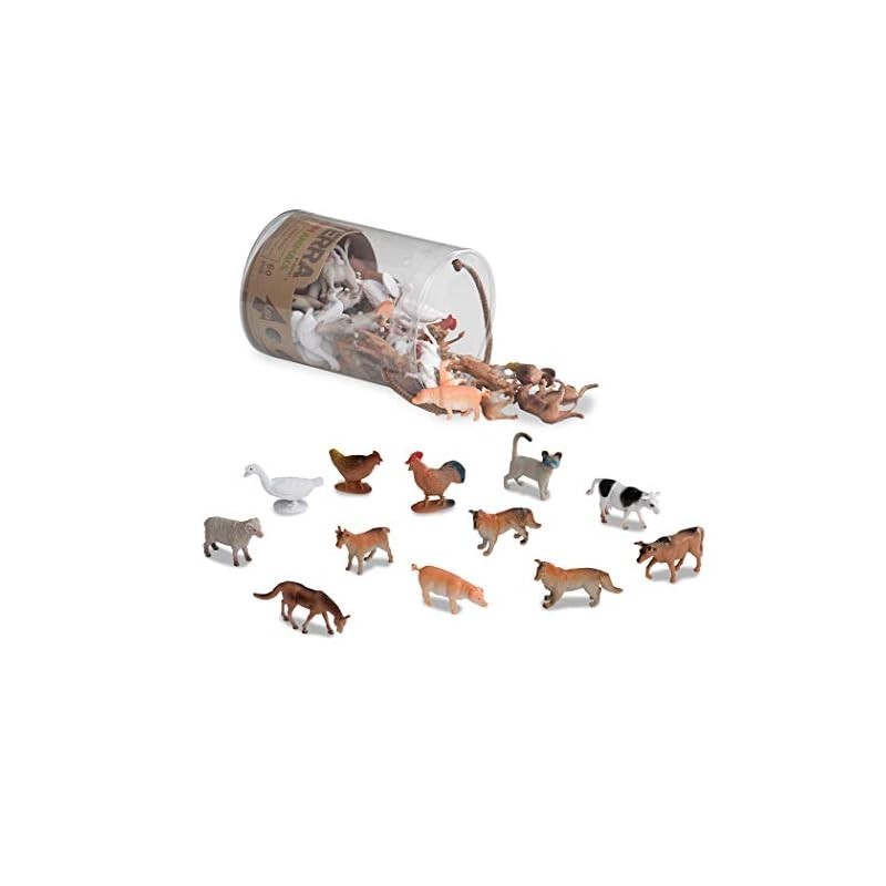 Terra Animal Figures Farm Animals Toys Farm World Assorted Set of 60 12 ...