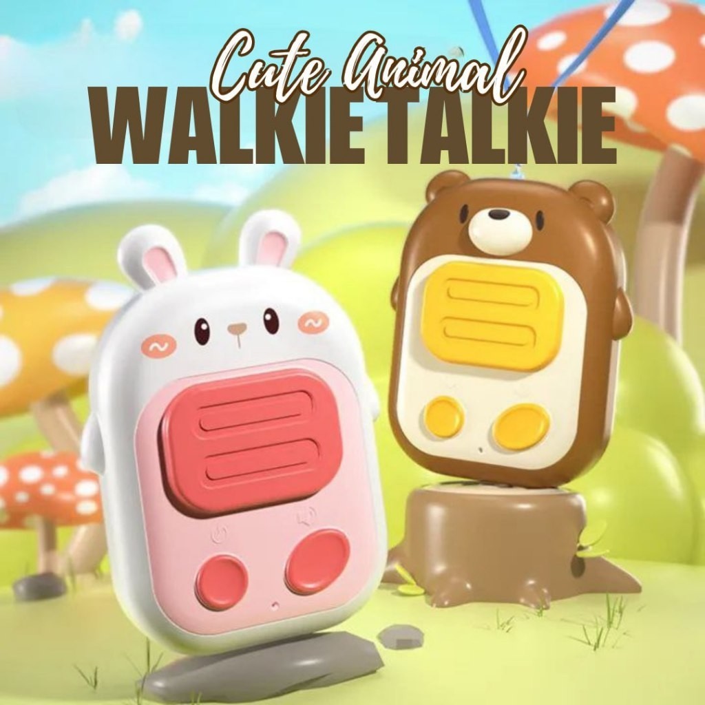 BYJ Cute Animal Walkie Talkie Bear & Bunny Walkie Talkie Set for Kids ...