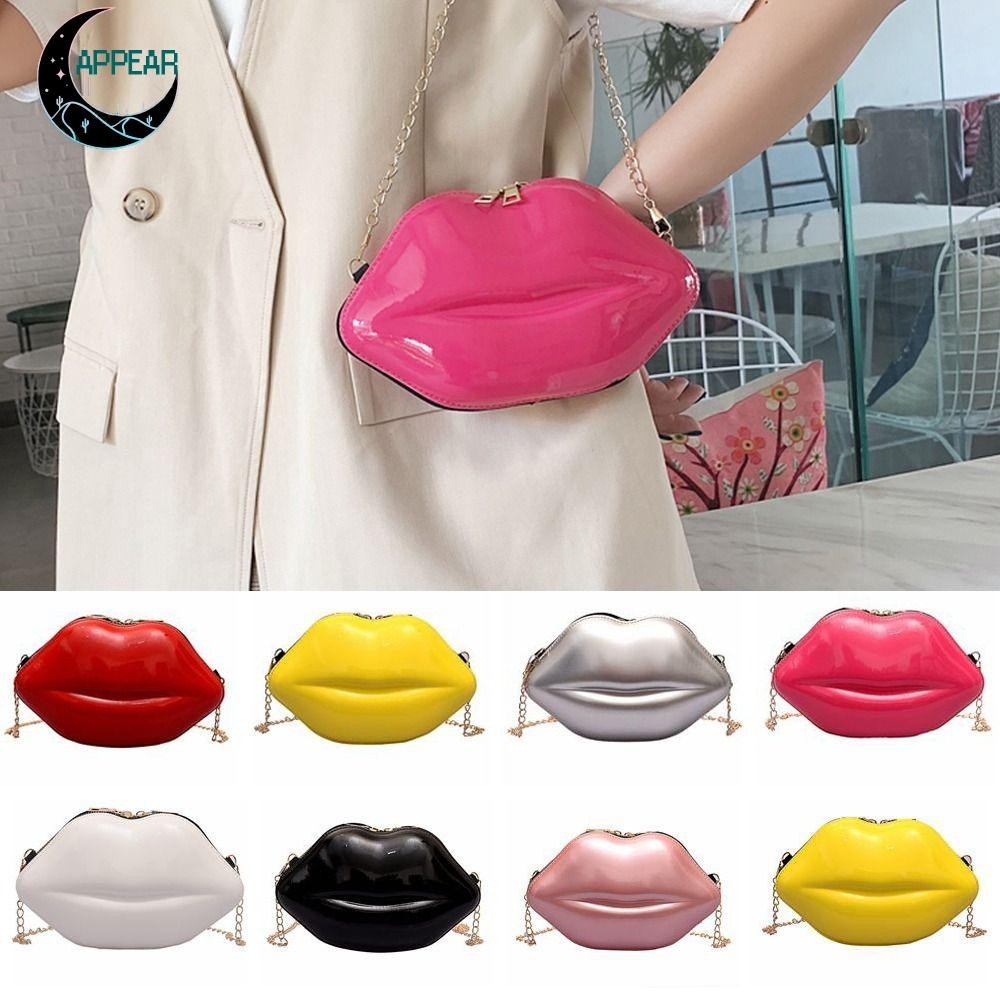 APPEAR Sling Bag For Woman Lip Messenger Bag, Lip Shape Chain Shoulder ...