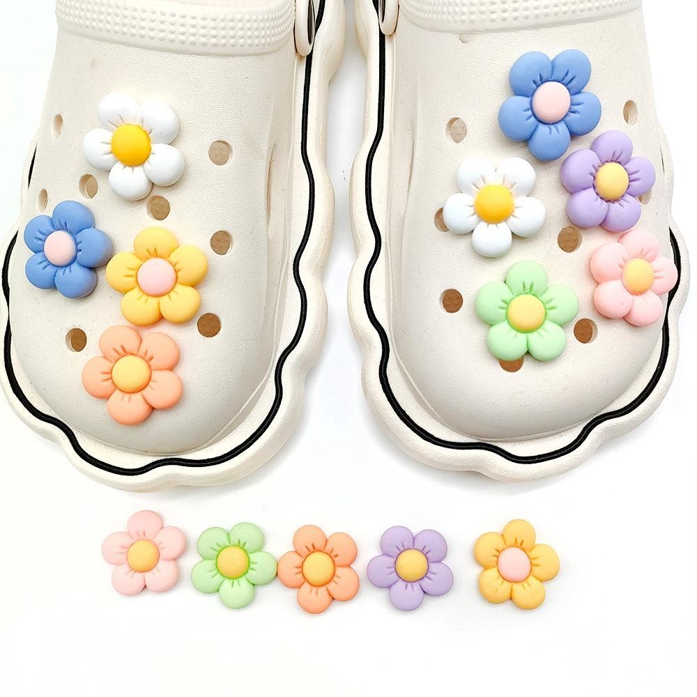 Flower Jibbitz Charms Sandals Pendant Button Original Shoe Clog Pins ...