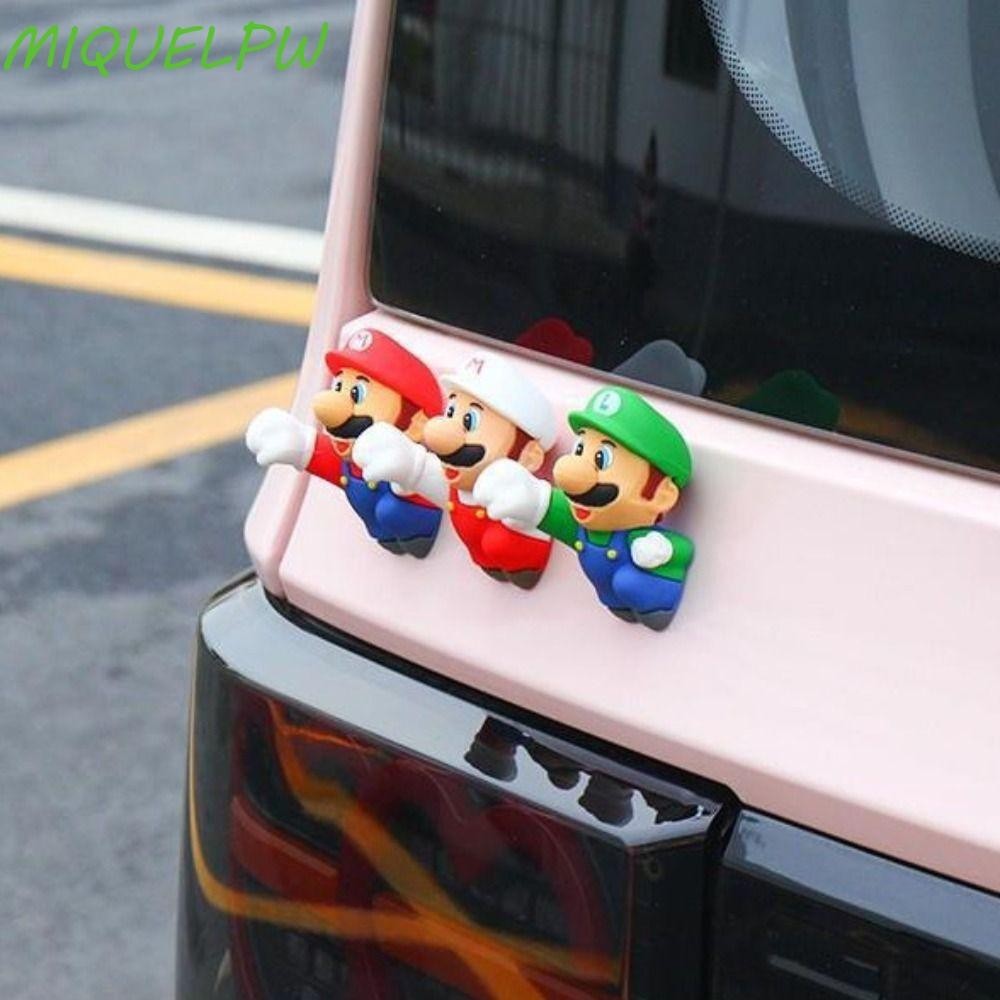 MIQUELPW Super Mario Bros Car Stickers, Resin Super Mario Bros 3D Super ...