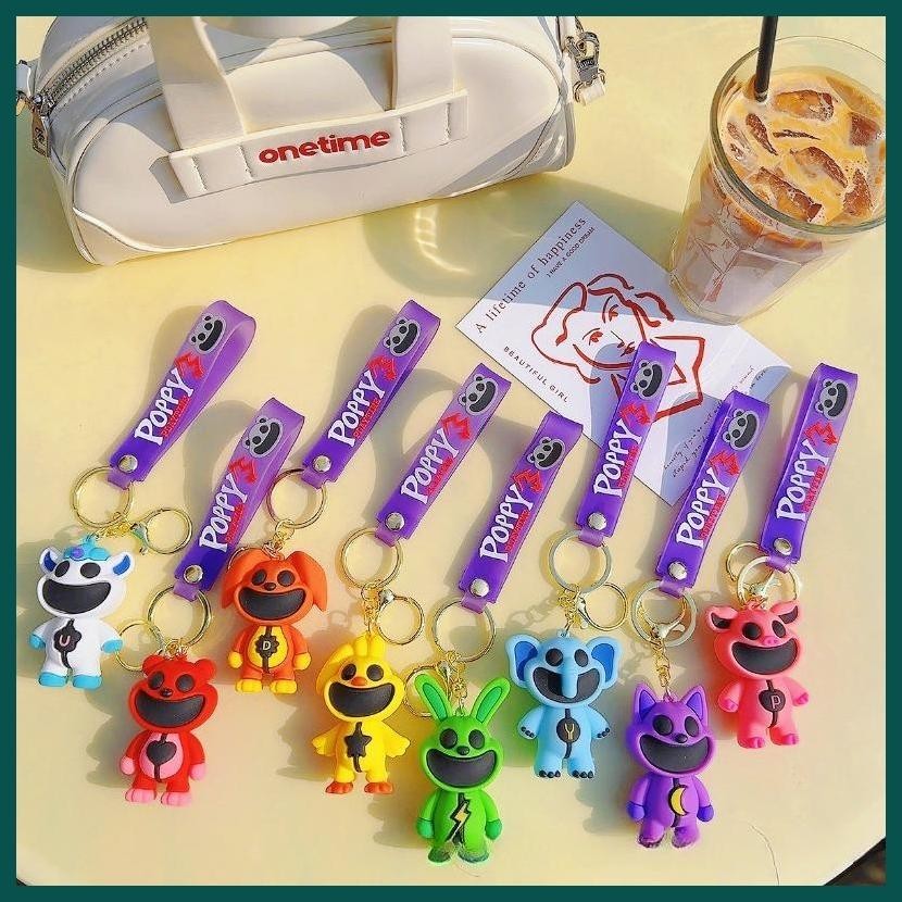 Game Smiling Critters Keychain Cartoon Hopscotch Catnap Bearhug Key ...
