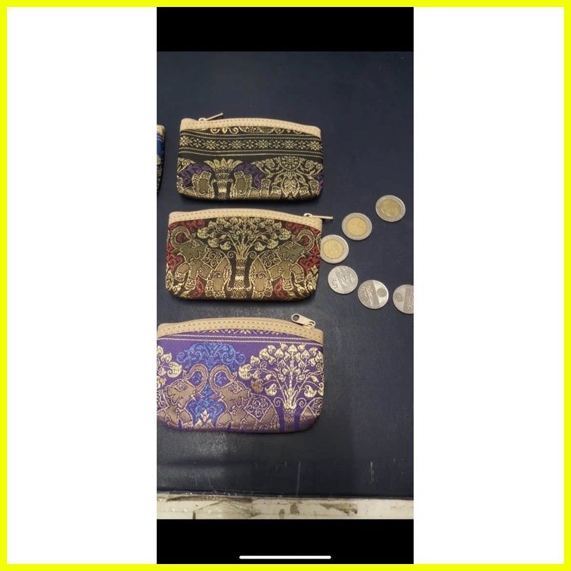 【hot sale】 Traditional Handmade coin purse from Thailand with elephant ...