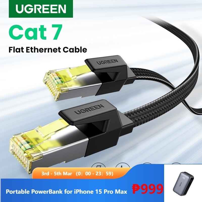 UGREEN Cat 7 Ethernet Cable Slim Network Cable For PS PC Computer Modem ...