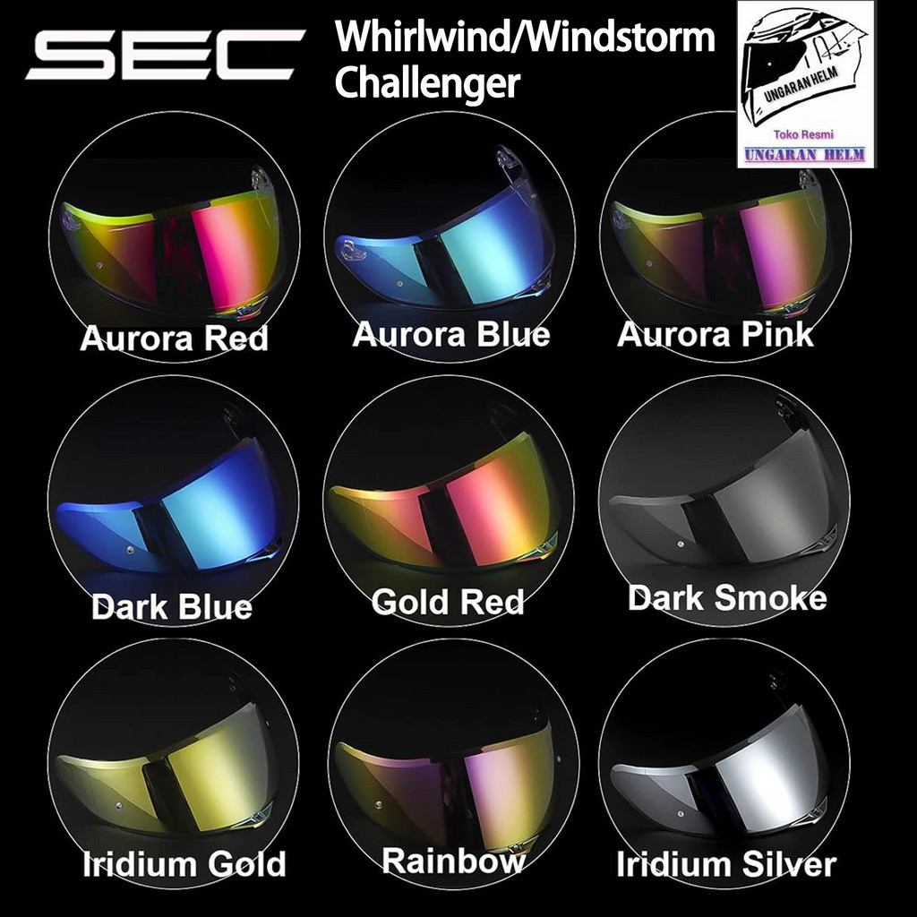SEC Visor Lens SEC Whirlwind Windstorm V1 V2 V3 Challenger Blitzer ...
