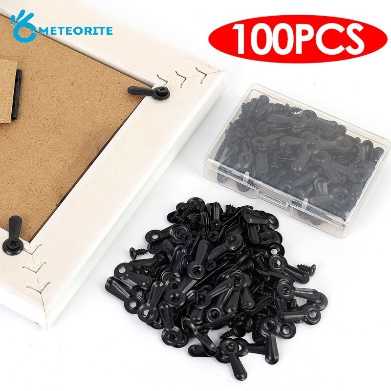 100Pcs Crafts Supplies Photo Frame Hardware Clip Turn Button Picture ...