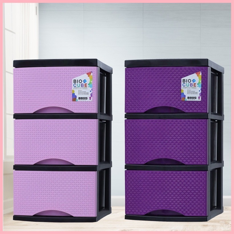 BENGAR Collections 3 Layers Storage Drawers Rattan Elegant Design Style ...