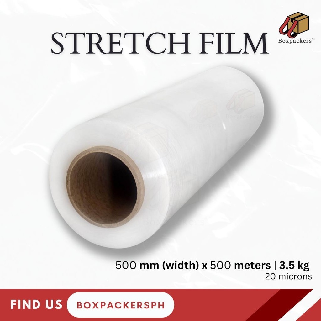 Stretch Film 500m x 500MM (20” inches) x 3.5kgs Clear Jack Wrap ...