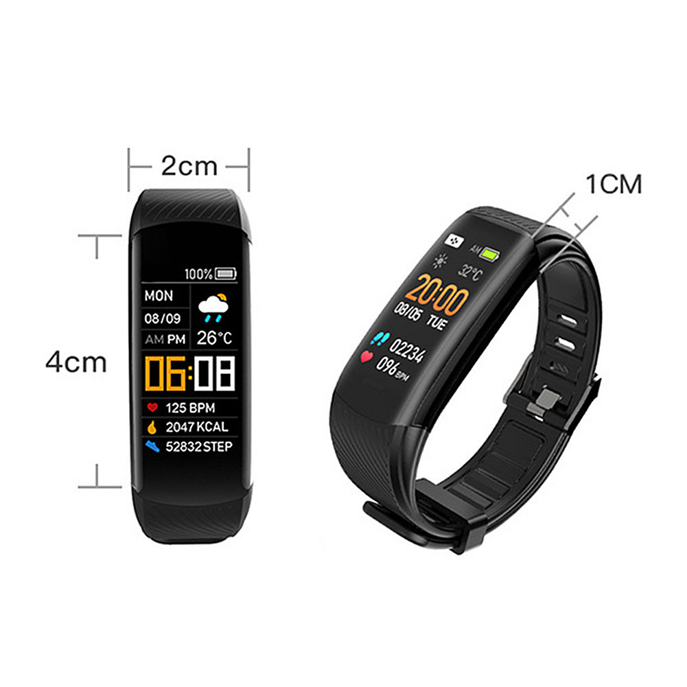 Electronic Watch Step Counter Fitness Tracker Color Screen for Outdoor ...