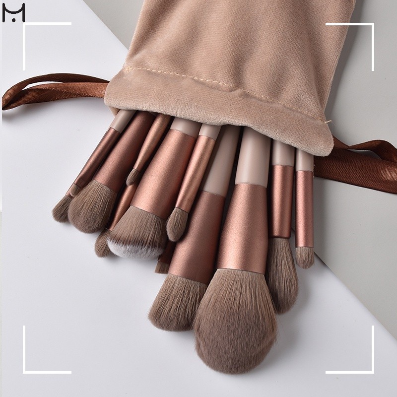13Pcs Makeup Brushes Set Face Eye Shadow Foundation Powder Eyeliner ...