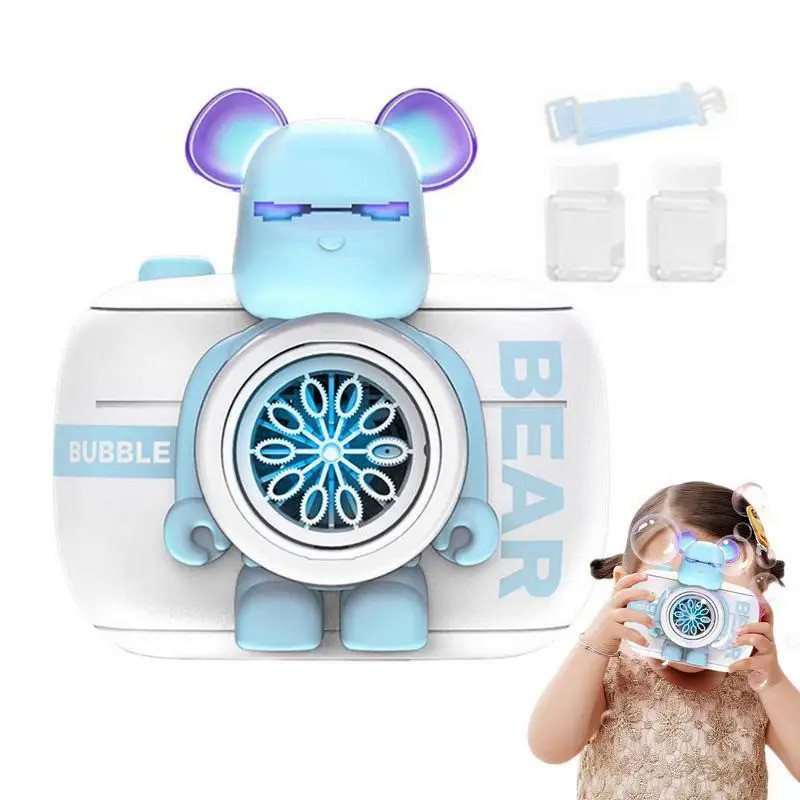 10 Hole Bear Camera Electric Angel Bubble Maker Toy Automatic Blower ...