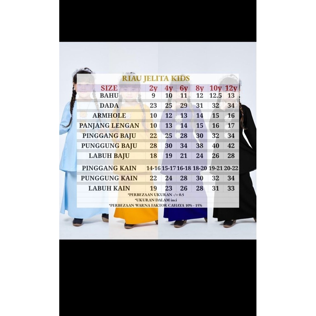 Baju KURUNG RIAU CLASSIC ADULT BAJU RAYA 2024 BUDAK KIDS ROYAL BLUE ...