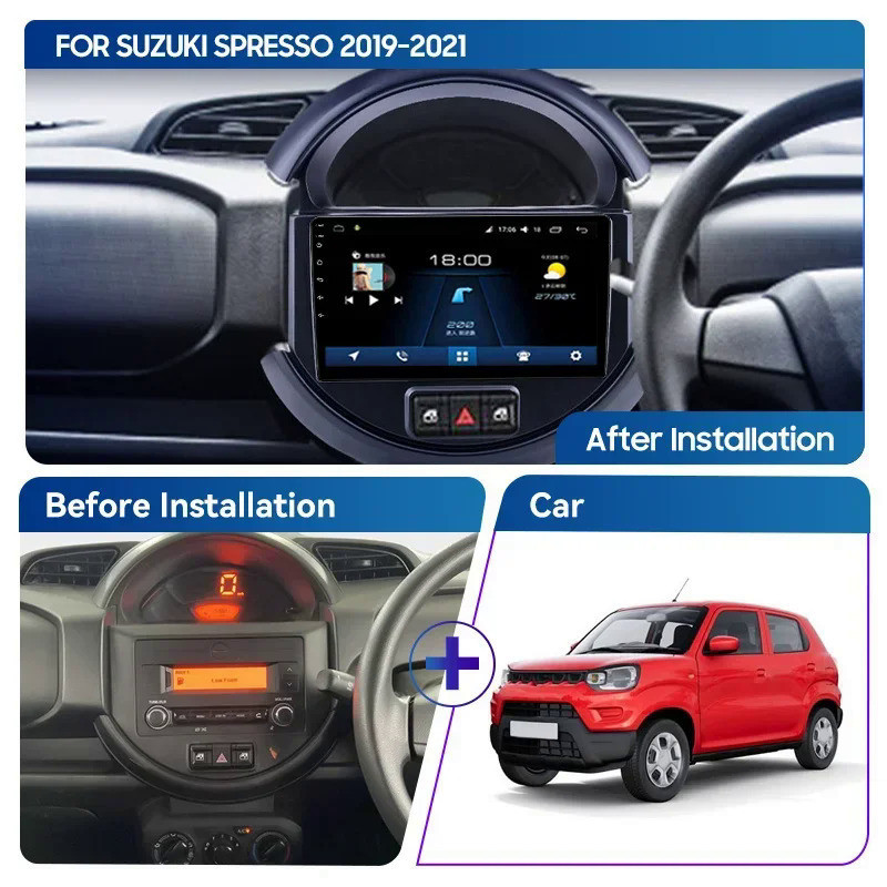 For Suzuki Spresso 2019-2023 2din Android 12 with frame Car Radio 9inch ...