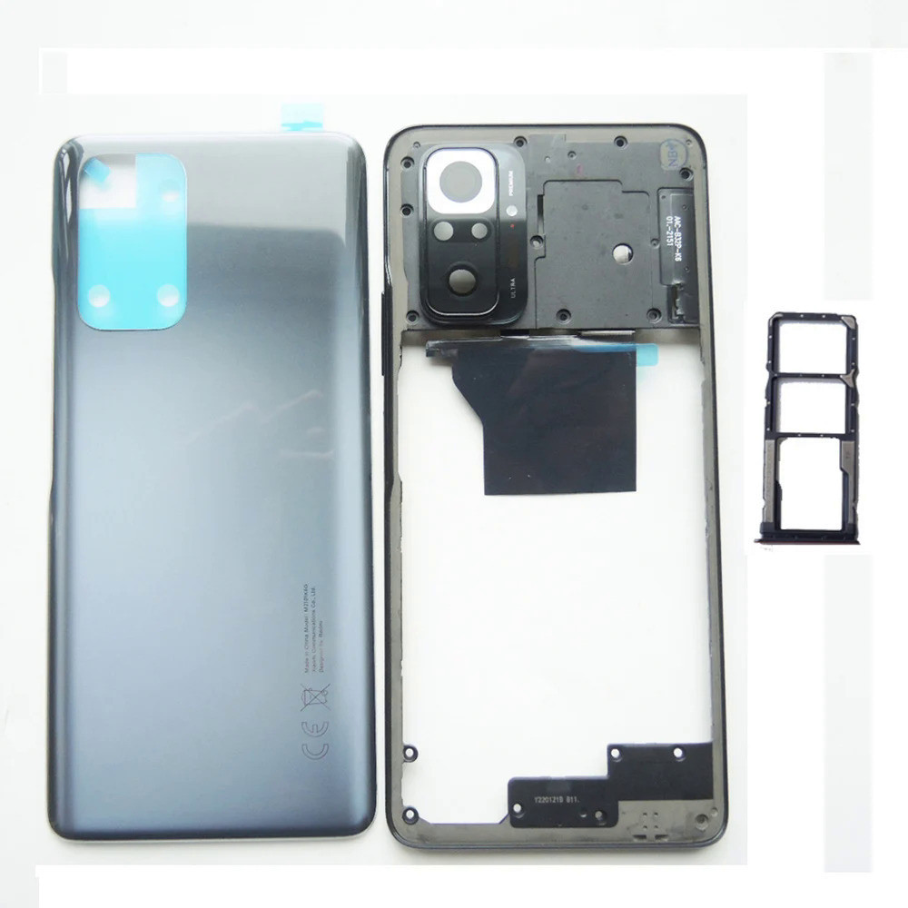 For Xiaomi Redmi Note 10 Pro, Note 10 Pro Max Back Cover +Middle Frame+ ...