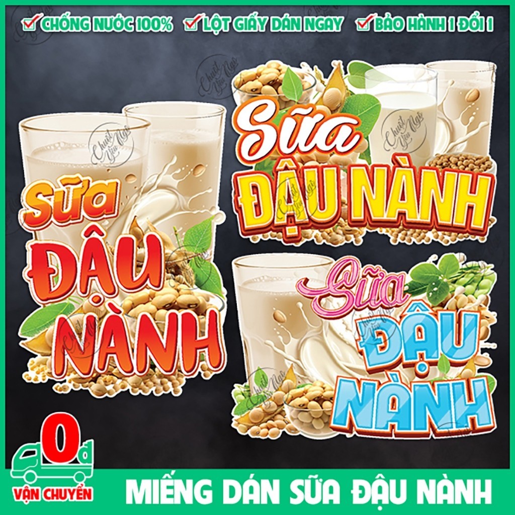 SOY MILK sticker decal for cafe decoration, beverage cart, coffee snack ...
