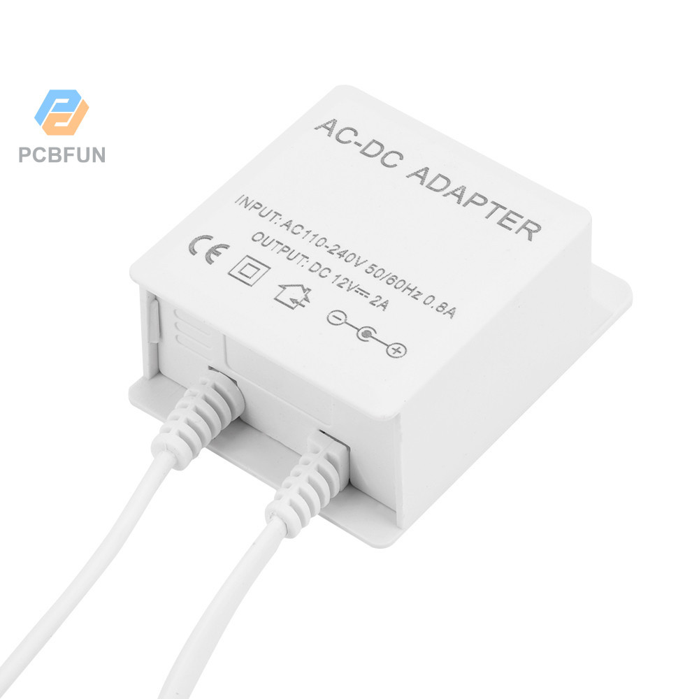 Pcbfun AC100-240V to DC12V2A Outdoor Power LED Strip Light Surveillance ...