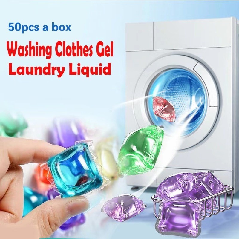 50PCS Long time Scent Detergent Laundry Pods Liquid Capsules Detergent ...