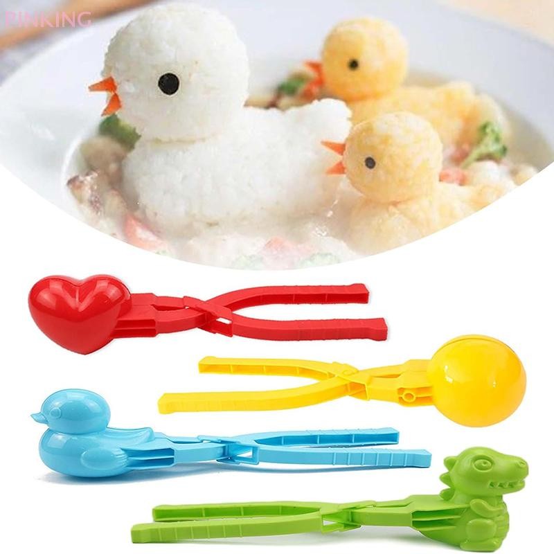 PINKING Cute Duck Shaped Rice Mold Maker Clip Children Outdoor Plastic ...