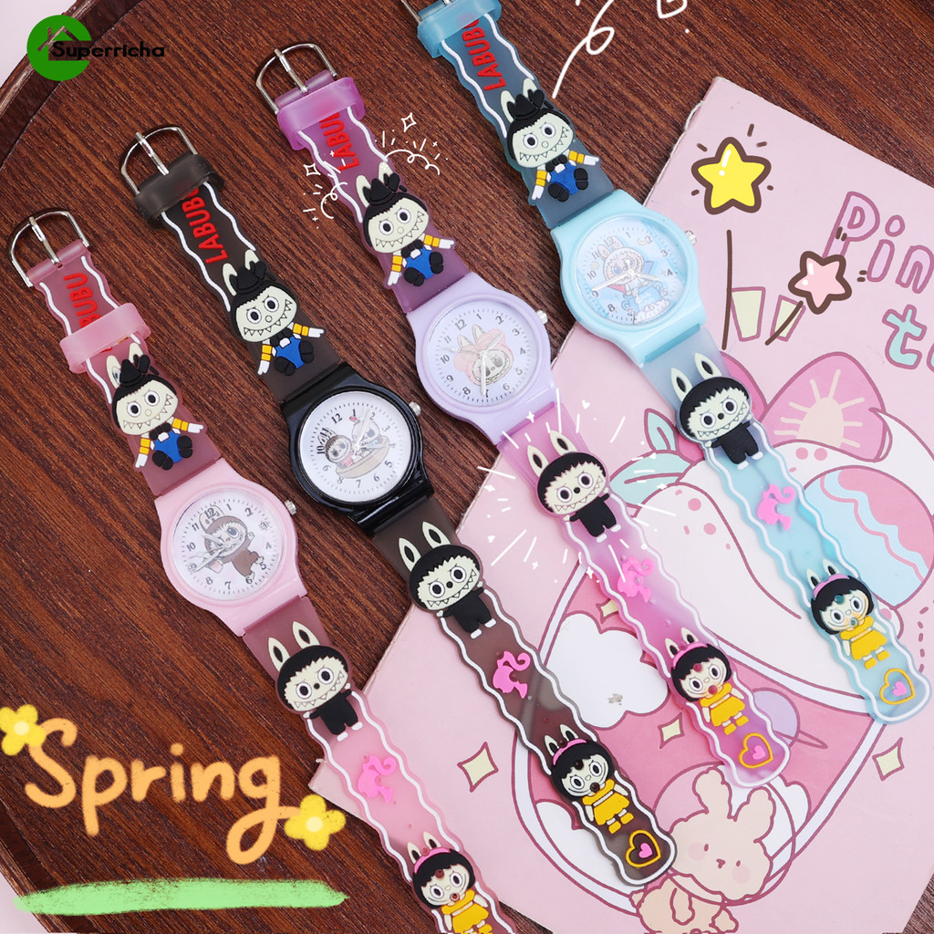 Cartoon Labubu Children Watch - Student Pointer Hand Watches - Digital ...