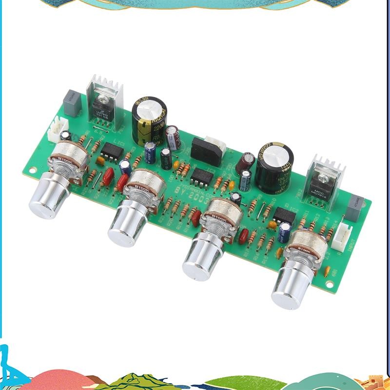 12V NE4558 HIFI Preamp Tone Board Bass Treble Volume Control Pre ...