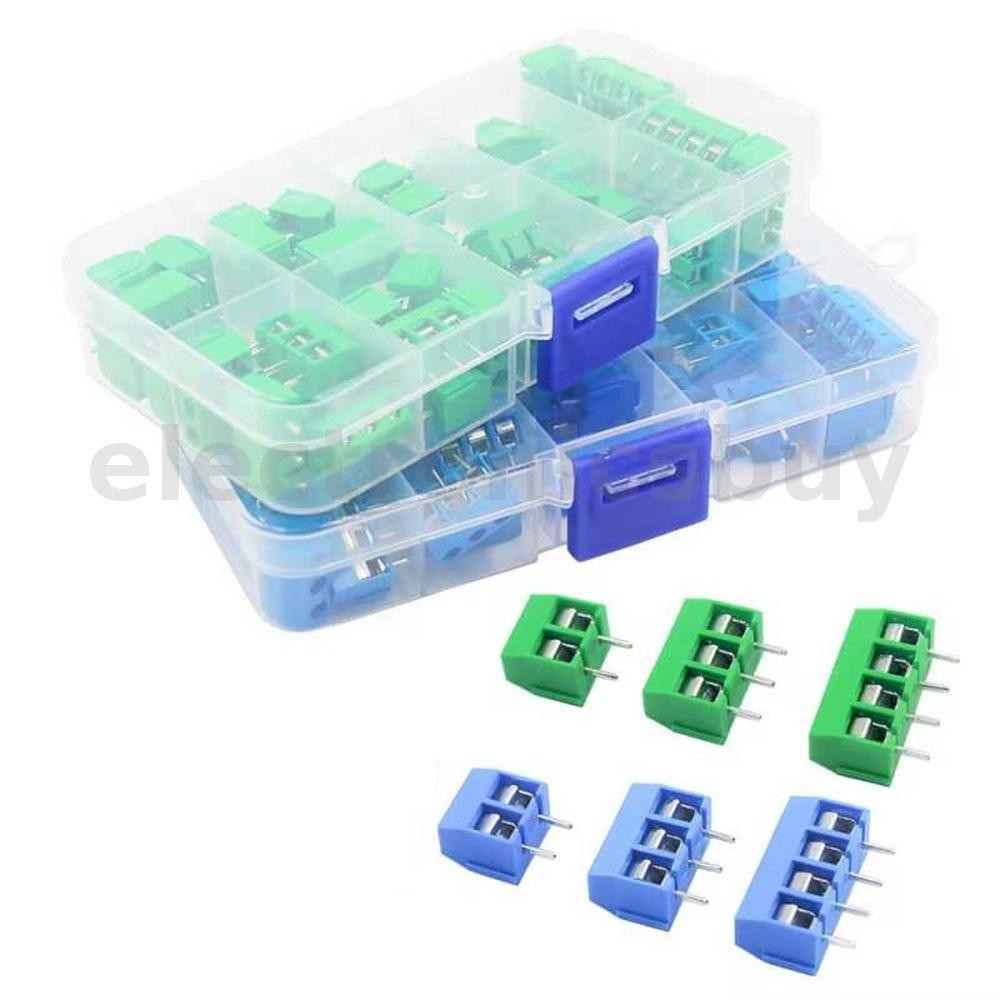 KF301 50PCS PCB Terminal Block Connector Pitch 5.0mm Straight Pin 2P 3P ...