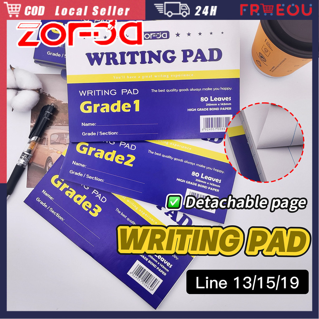 ZOFDA 80 Leaves writing pad for kids grade pad paper 1-5 Plastic ...