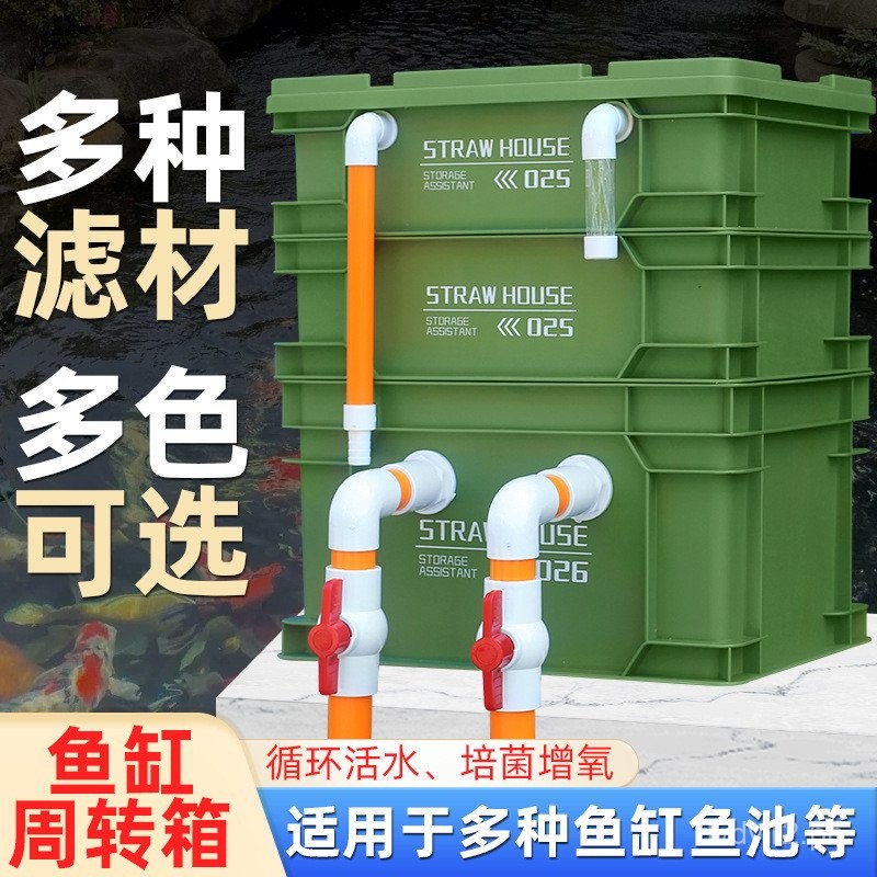 Aquarium Fish Tank Fish Pond Filter Non-Airtight Crate Filter Box Fish ...