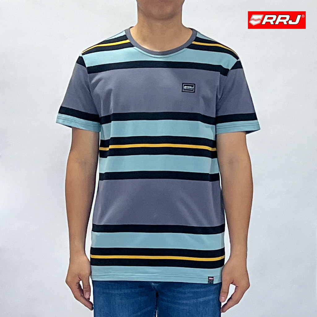 RRJ Men's Basic Tees Semibody Fitting CVC Jersey with Spandex 144403 ...