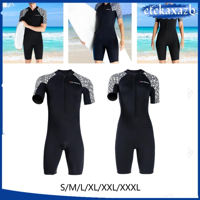 [etekaxazb] Shorty Wetsuit Snorkel Suit Dive Wet Suit Thermal Swimsuit ...