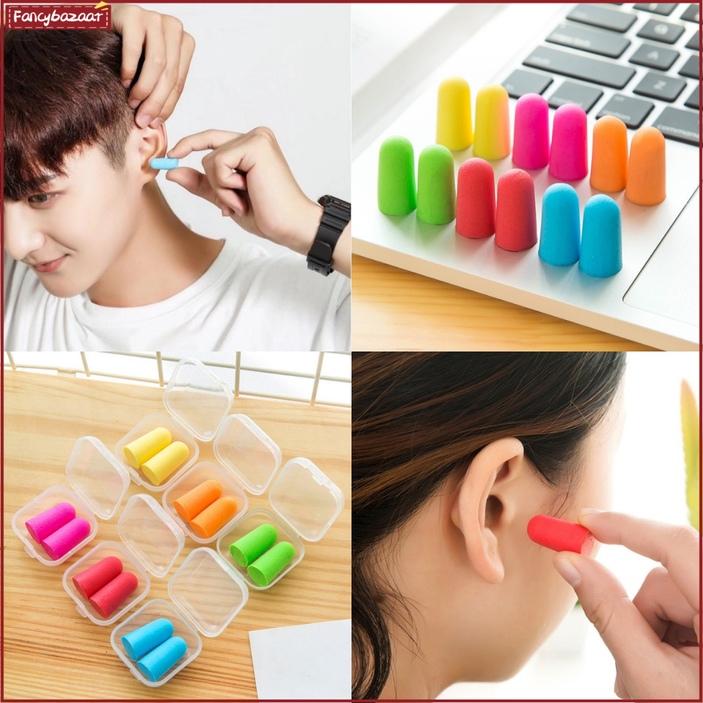 FB】Soft Sponge Ear Plugs Sound Insulation Anti-noise Earplugs with ...