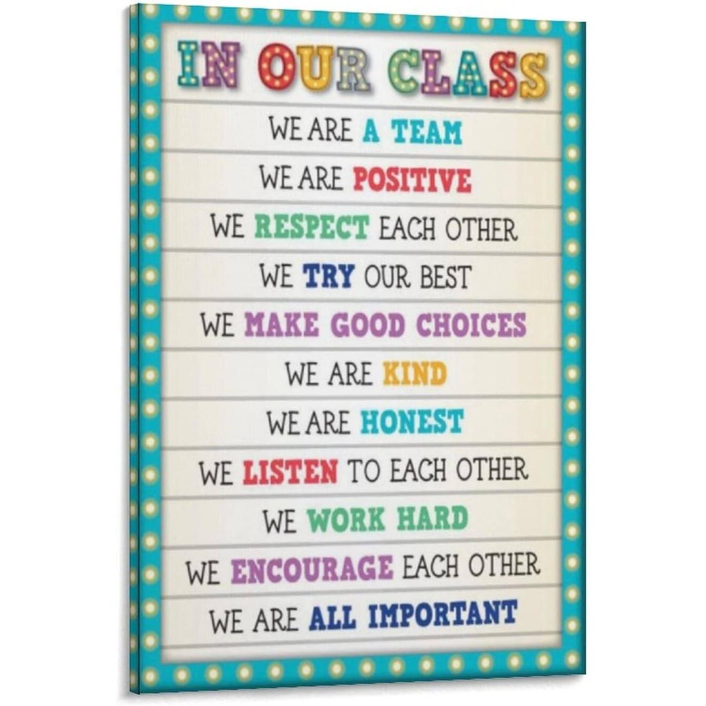 Classroom Rules Customizable For High School Middle School Canvas ...