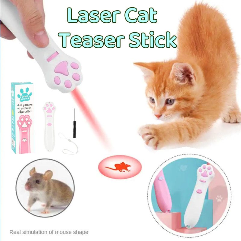 Pet Toy LED Light Laser Cat Stick Funny Cat Laser Pointer Cat Chaser ...