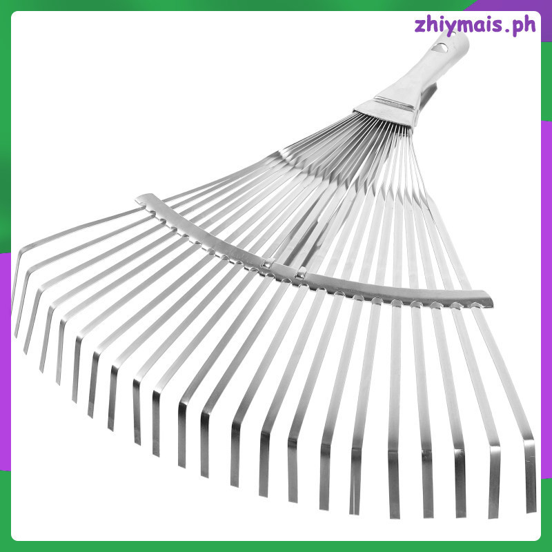 zhiymais Garden Metal Rakes Leaves for Yard Stainless Steel Telescopic ...