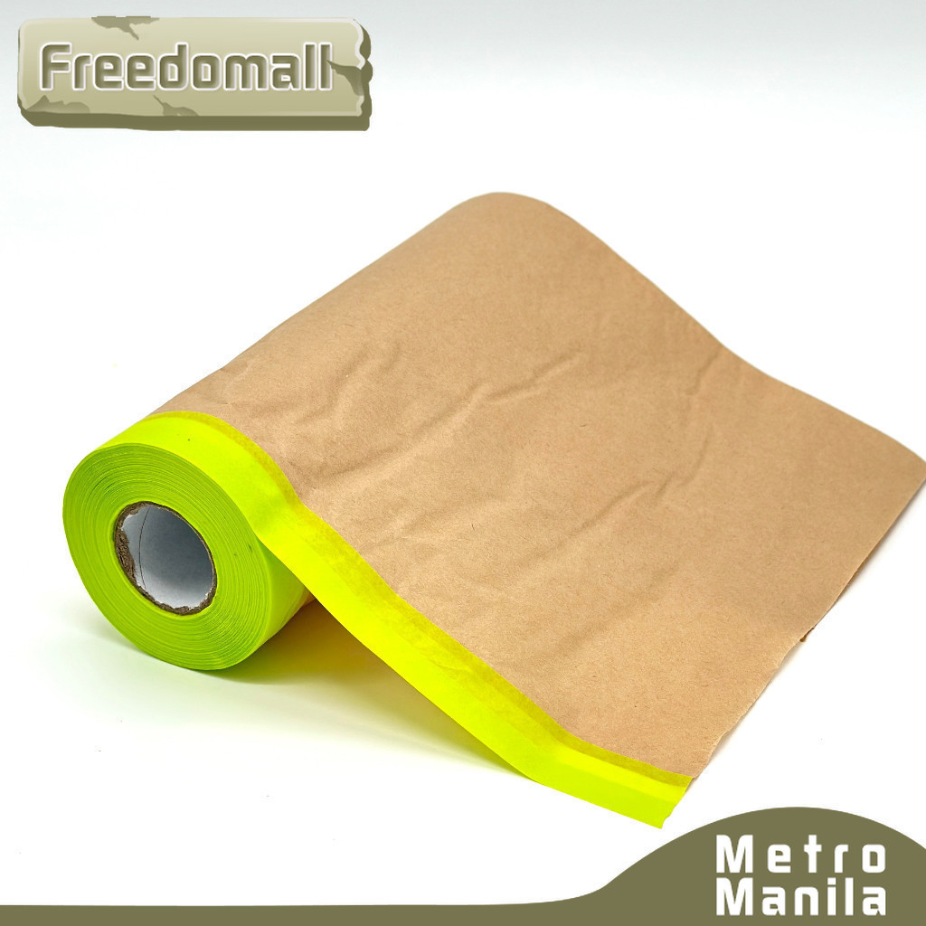 15m 30/60cm Kraft Paper Masking Film Pre-Taped Masking Film Spray Paint ...