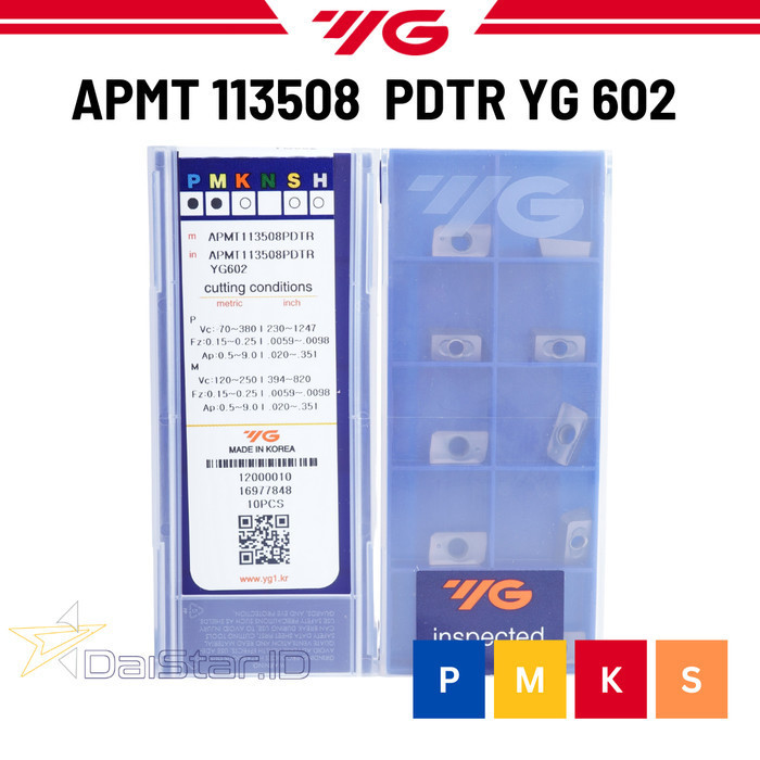 APMT Insert 113508 PDTR YG 602 Insert Milling YG1 | Shopee Philippines