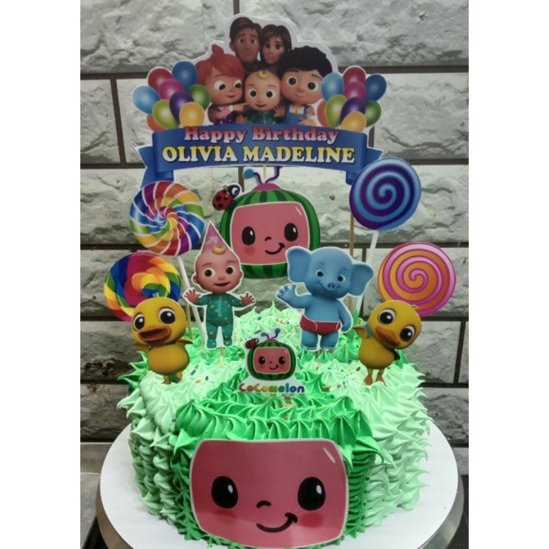 ♞COCO MELON CAKE TOPPER SET(CHANGE NAME/AGE) | Shopee Philippines