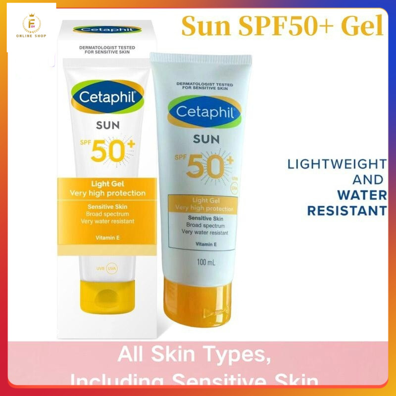 F- Cetaphil Sunblock SPF 50+ Light Gel (Face & Body) 100ml sunscreen ...