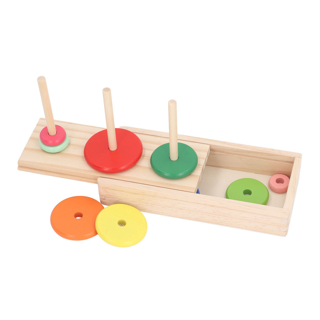 HEO~Puzzle Game Wooden Tower Educational Logical Thinking Training 10 ...