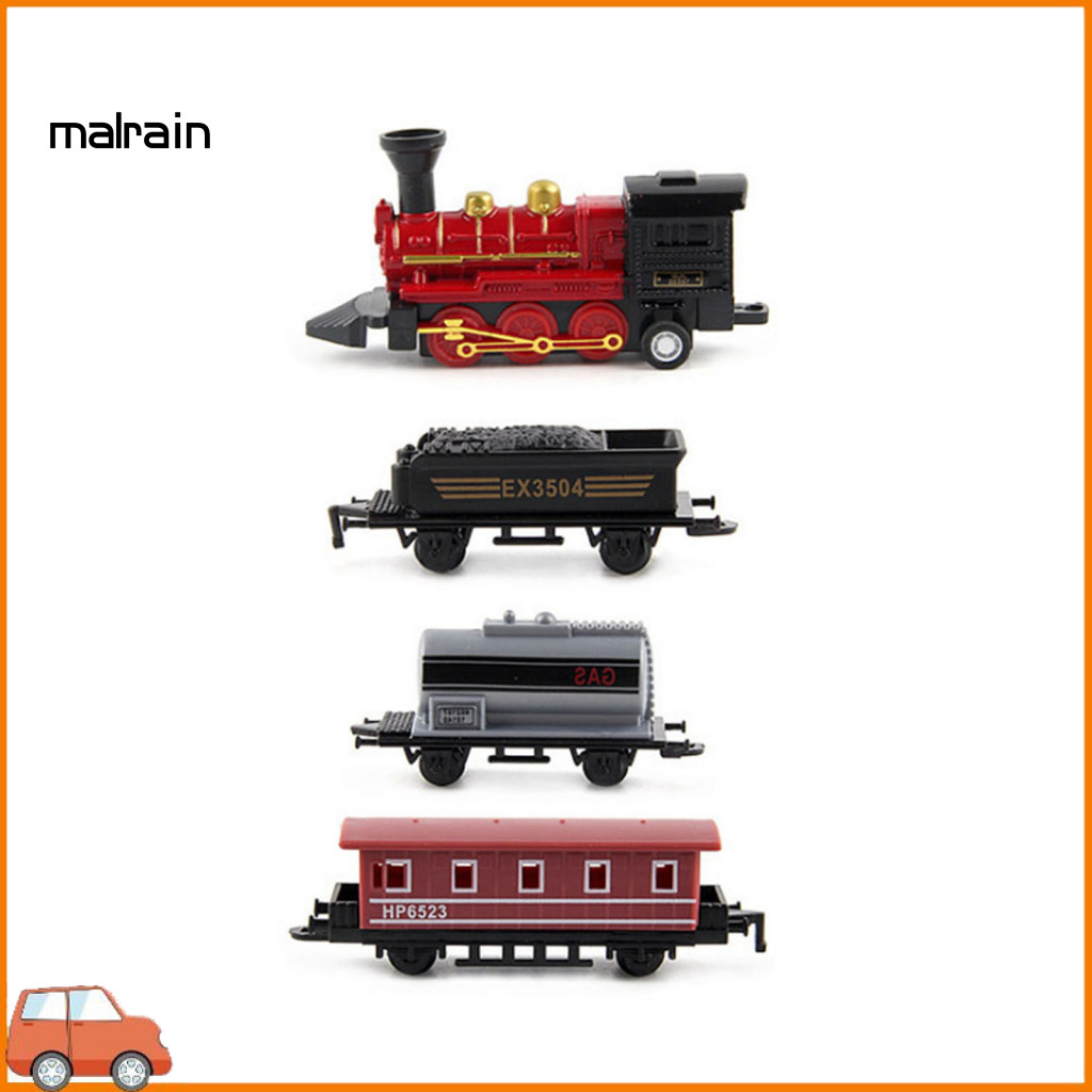 [Ma] Durable Plastic Train Set Small Train Set Retro Vintage Steam ...