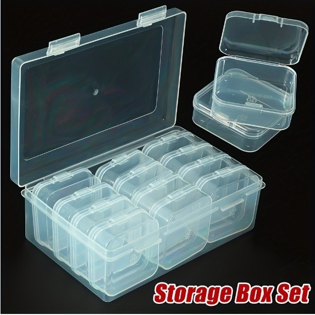 [HOT]5.5cm 12 grid storage box, makeup organizing box, bead wax ...