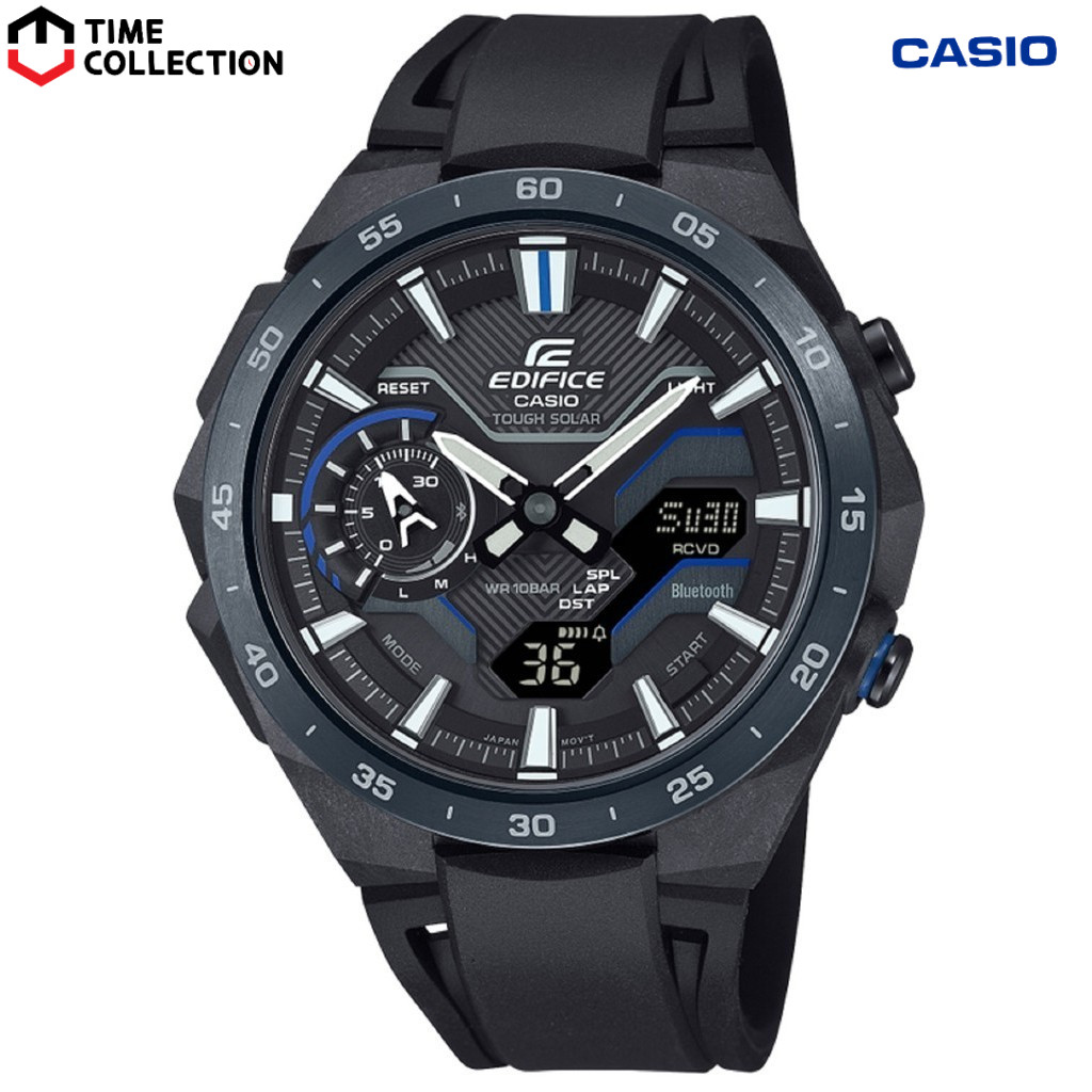 Casio Edifice ECB-2200PB-1A Digital Analog Rubber Strap Solar Watch For ...