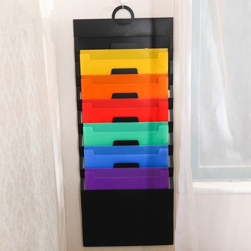 File Organizer Folder Hanging Long Size Bond Paper Wall-mounted Rainbow ...