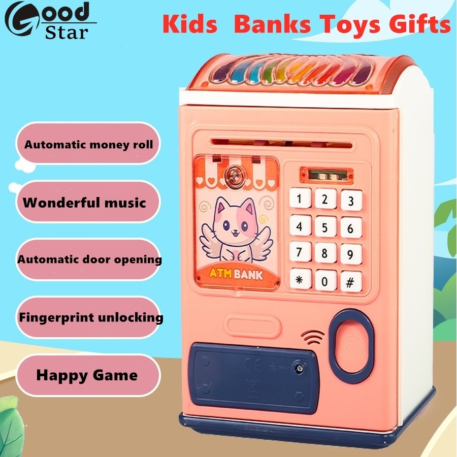 Coin Bank Savings Machine Bank Cartoon Character Money Atm Children ...